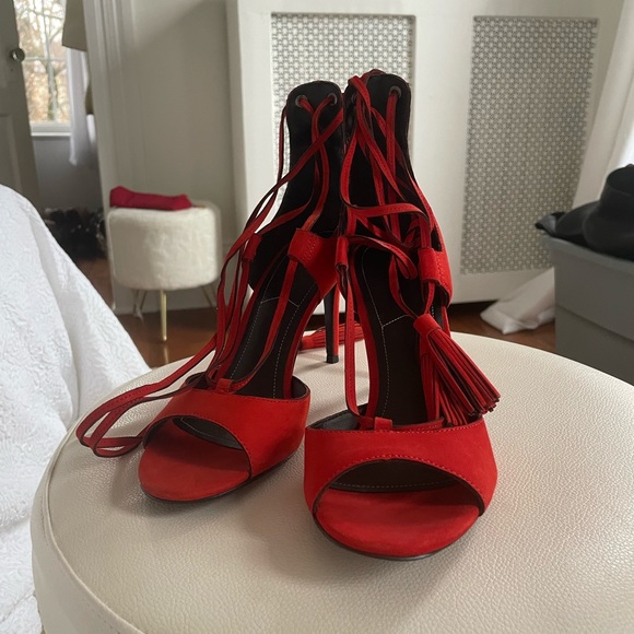 Kendall & Kylie | Shoes | Kendall And Kylie Red Lace Up Heels | Poshmark